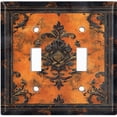 Metal Light Switch Wall Plate Outlet Cover (Damask Halloween Emblem ...