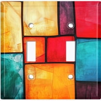 Metal Light Switch Wall Plate Outlet Cover (Printed Image of Stained ...