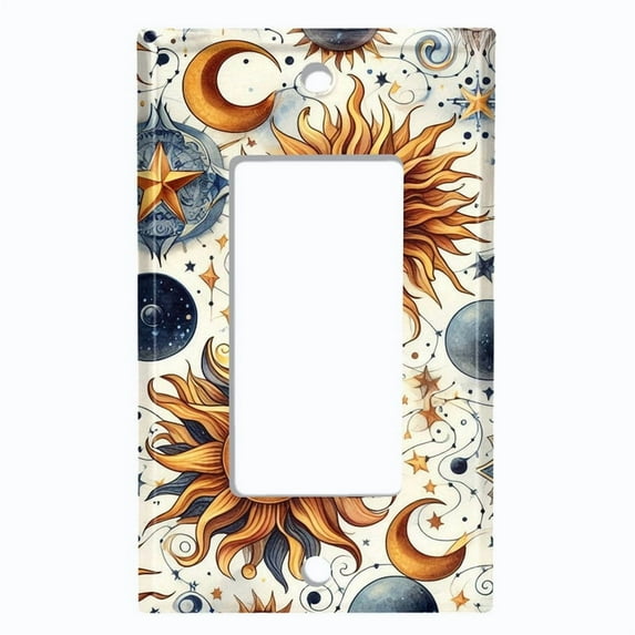 Metal Light Switch Wall Plate Outlet Cover (Printed Image of Celestial ...