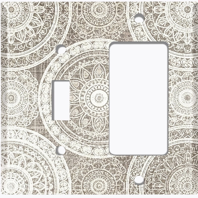 Metal Light Switch Wall Plate Outlet Cover (Printed Image of Floral ...