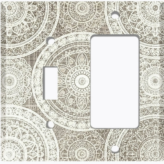 Metal Light Switch Wall Plate Outlet Cover (Printed Image of Floral ...