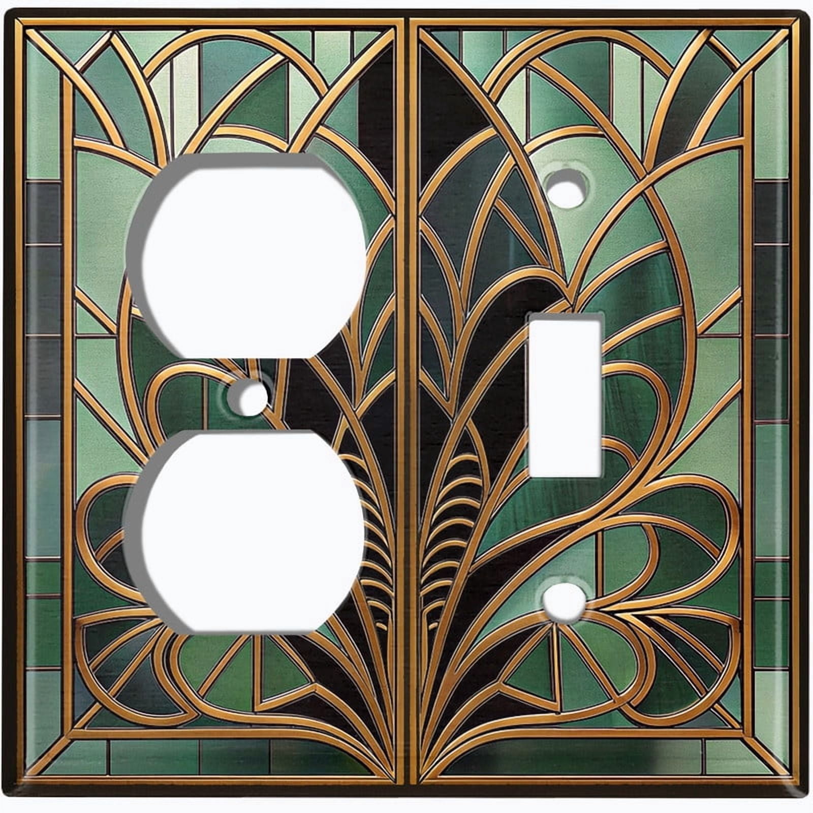 Metal Light Switch Wall Plate Outlet Cover (Printed Image of Floral ...