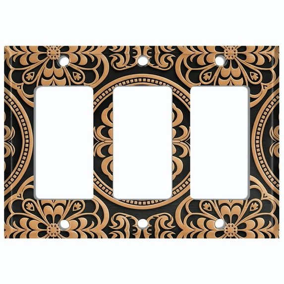 Metal Light Switch Wall Plate Outlet Cover (Printed Image of Golden ...