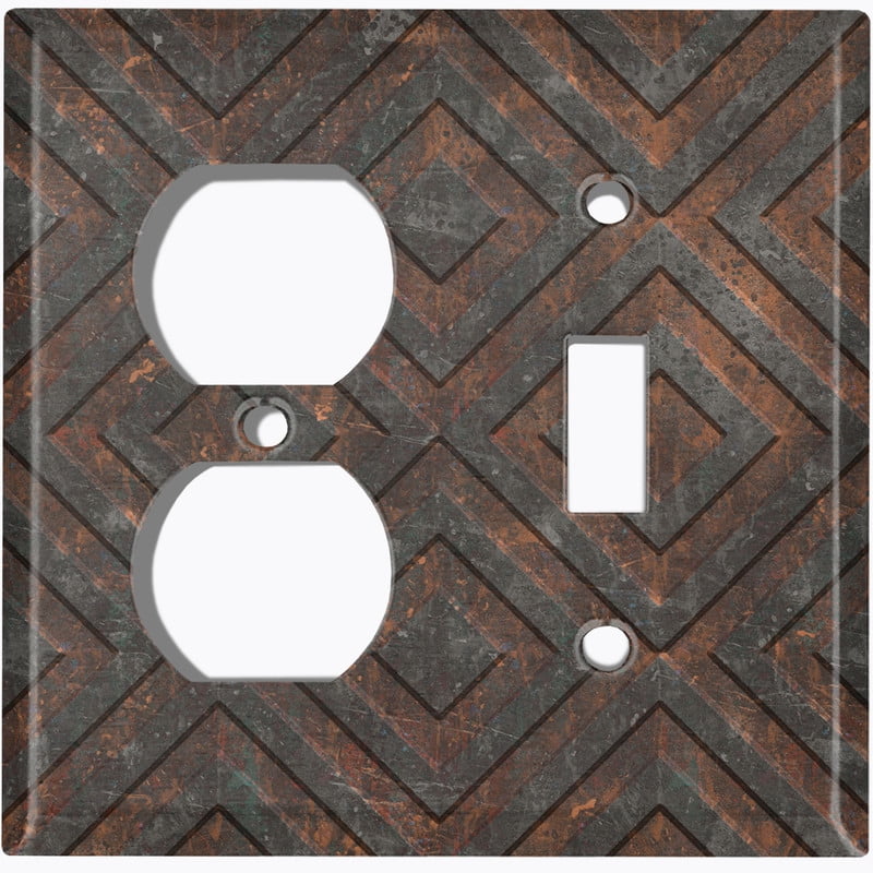 Metal Light Switch Wall Plate Outlet Cover (Printed Image of Industrial ...