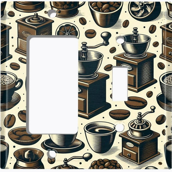 Metal Light Switch Wall Plate Outlet Cover (Printed Image of Retro ...