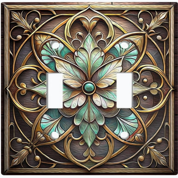 Metal Light Switch Wall Plate Outlet Cover (Printed Image of Floral ...