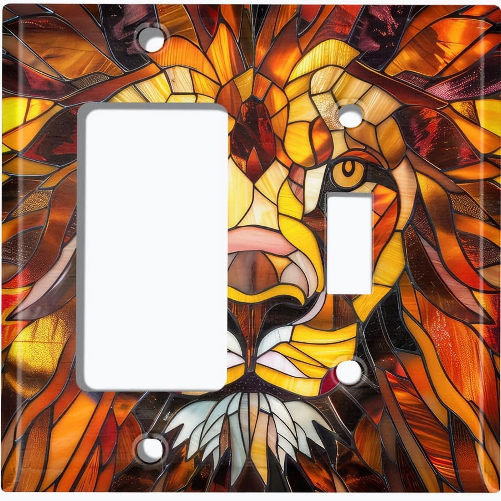Metal Light Switch Wall Plate Outlet Cover (Printed Image of Stain ...