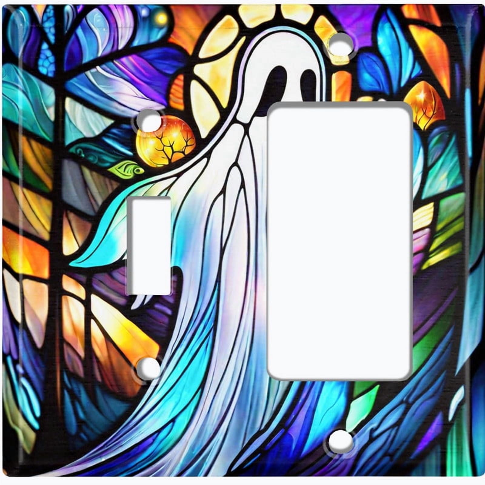 Metal Light Switch Wall Plate Outlet Cover (Printed Image of Stained ...