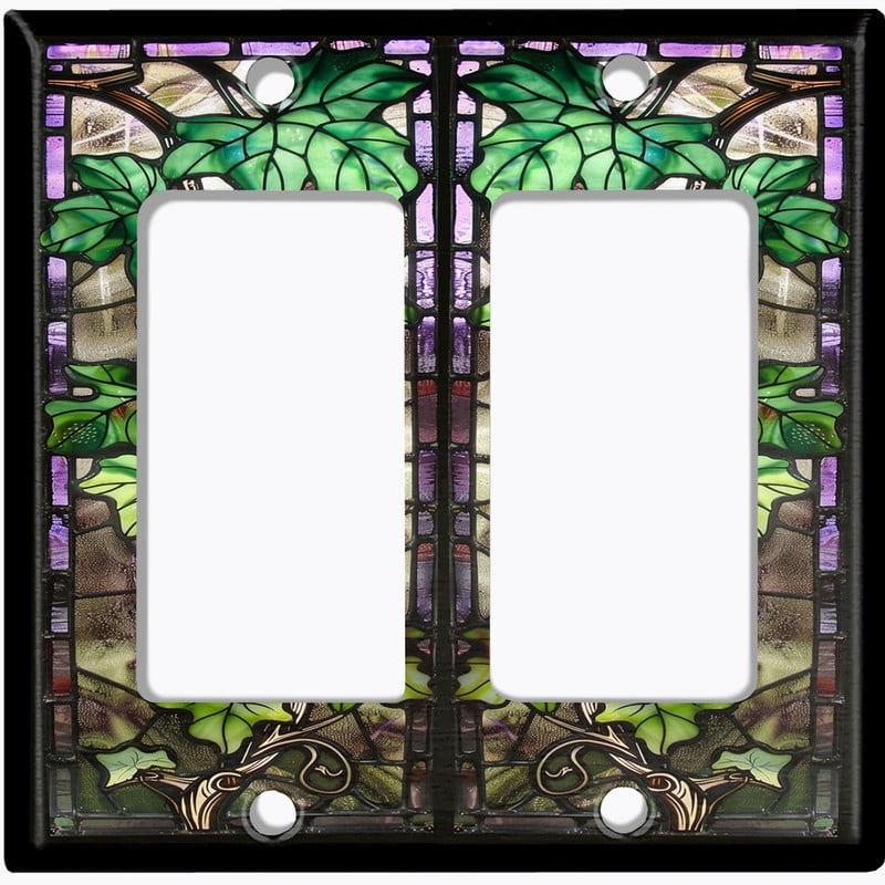 Metal Light Switch Wall Plate Outlet Cover (Printed Image of Stained ...