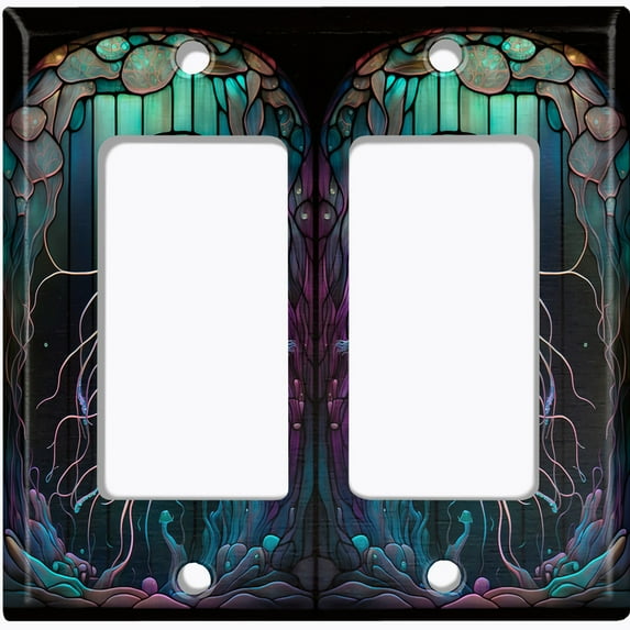 Metal Light Switch Wall Plate Outlet Cover (Printed Image of Stained ...