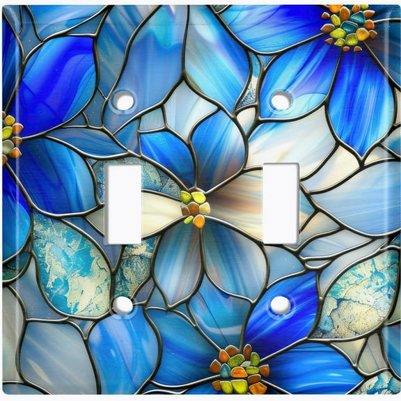 Metal Light Switch Wall Plate Outlet Cover (Printed Image of Floral ...