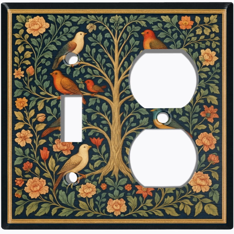 Metal Light Switch Wall Plate Outlet Cover (Printed Image of Tree of ...