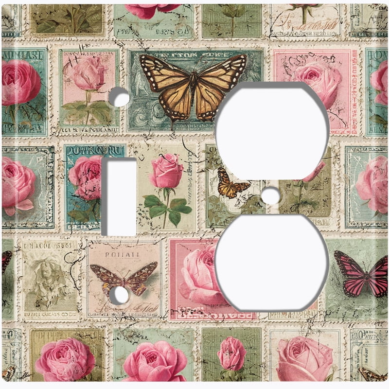Metal Light Switch Wall Plate Outlet Cover (Printed Image of Vintage ...