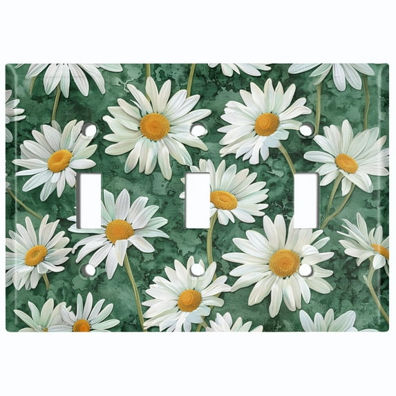 Metal Light Switch Wall Plate Outlet Cover (Printed Image of White ...