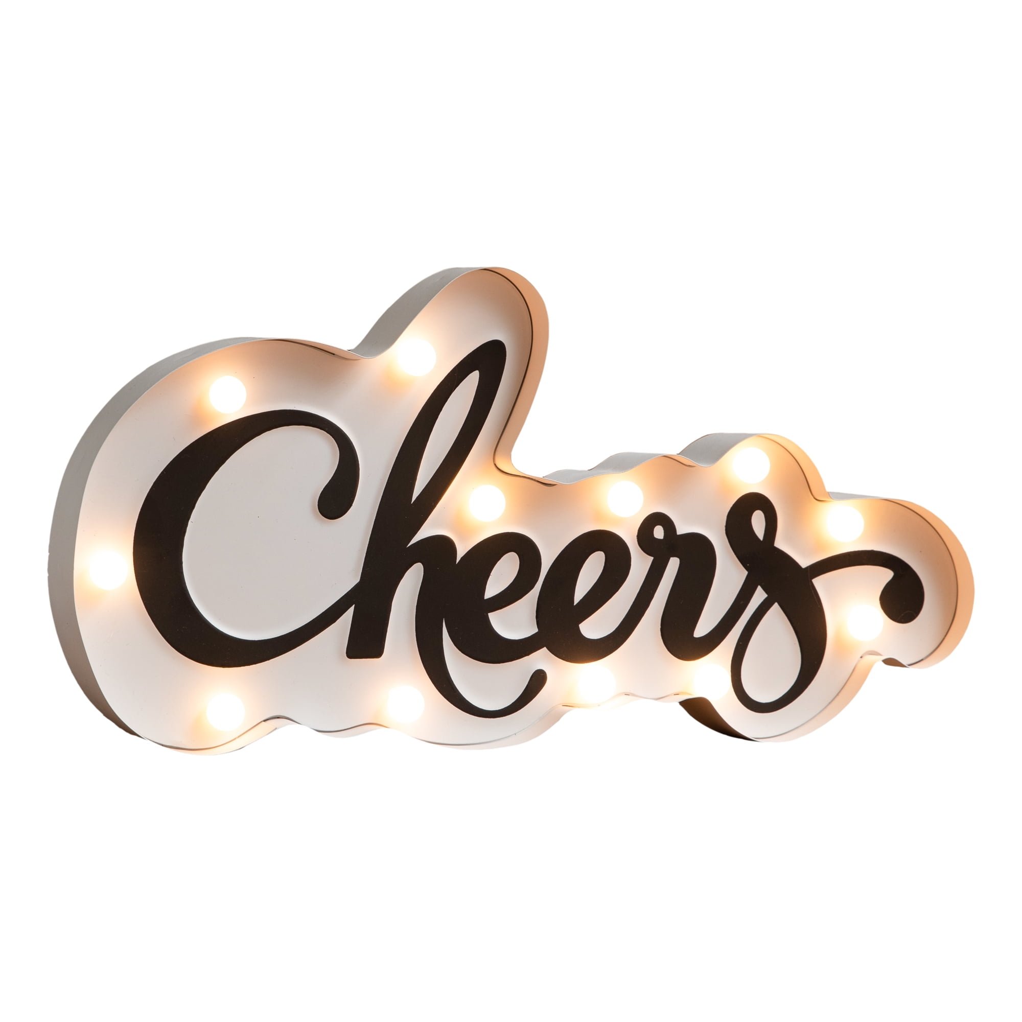 Metal Lighted "Cheers" Table Top Sign for Wedding Decor, Party Decor ...