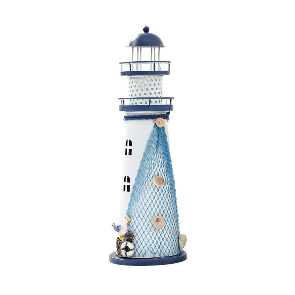 Metal Lighthouse Color Change Flashing LED Lamp Night Light Room ...