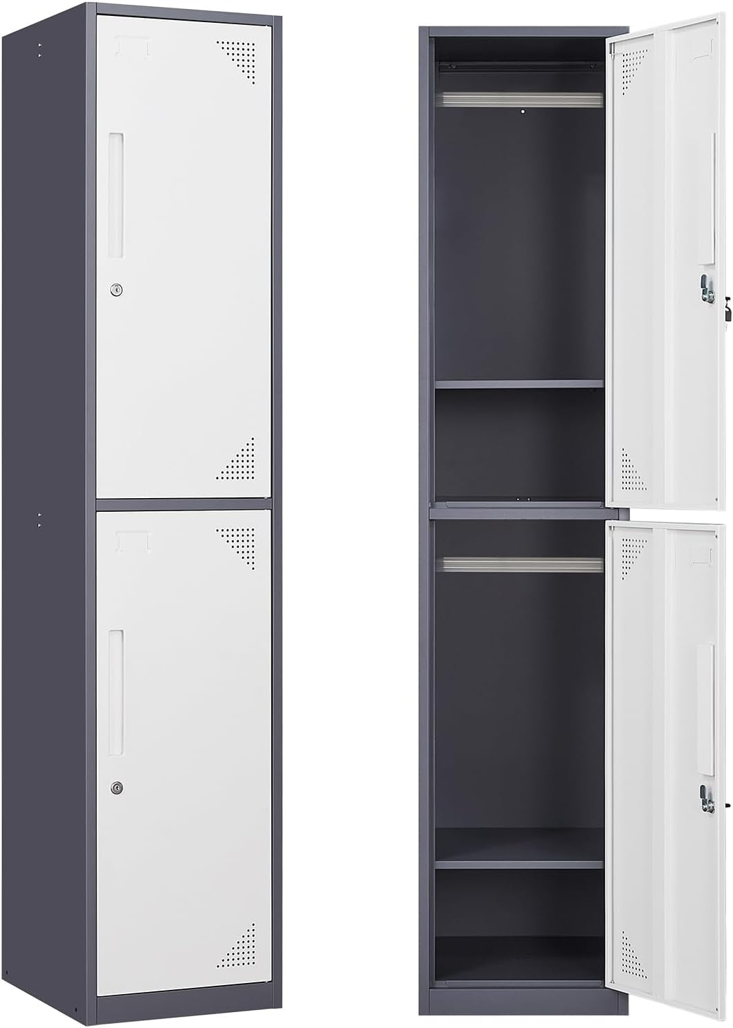 Metal Locker 71'' Tall, Lockable Storage Lockers for Employees, Office ...