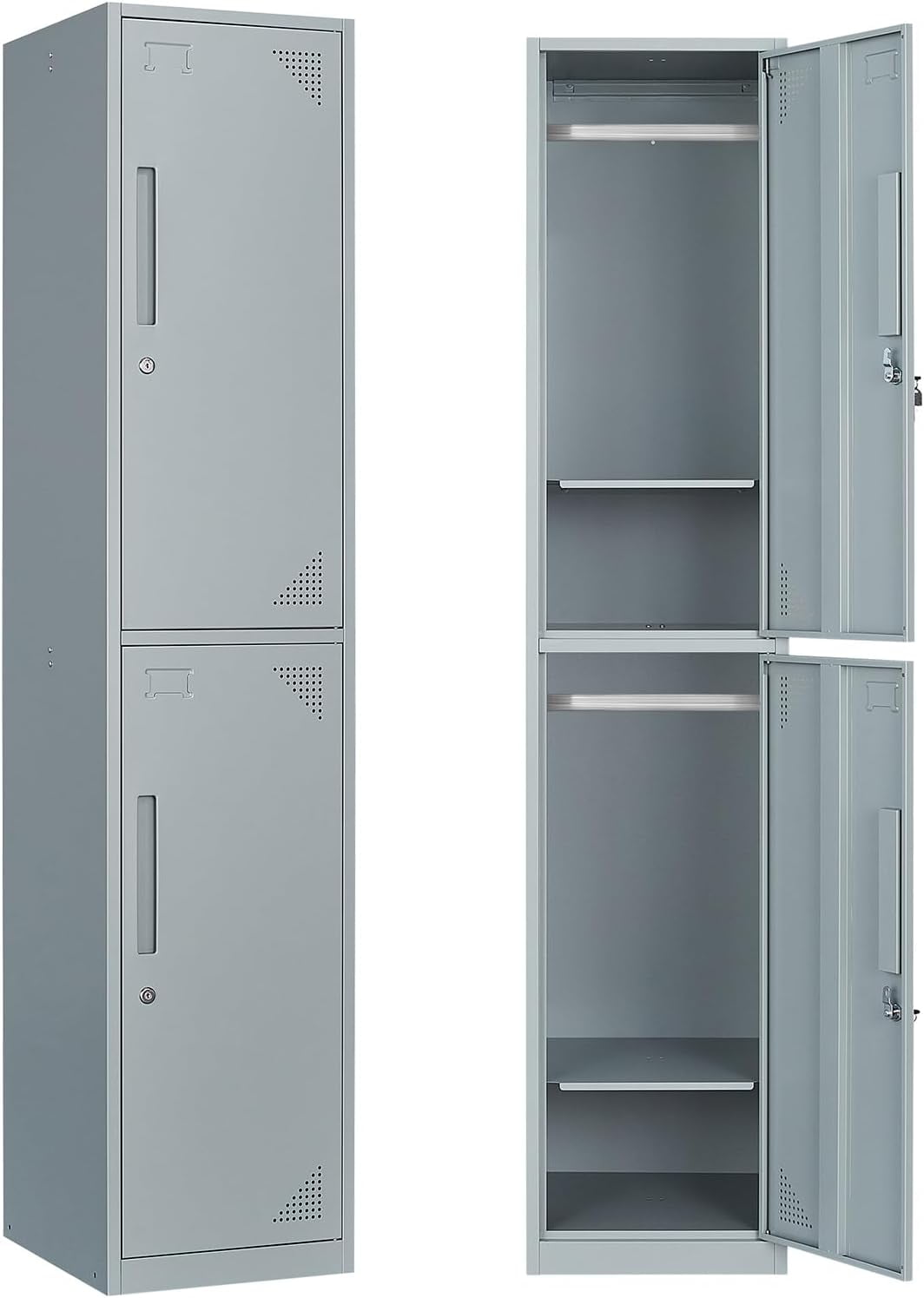 Metal Locker 71'' Tall, Lockable Storage Lockers for Employees, Office ...