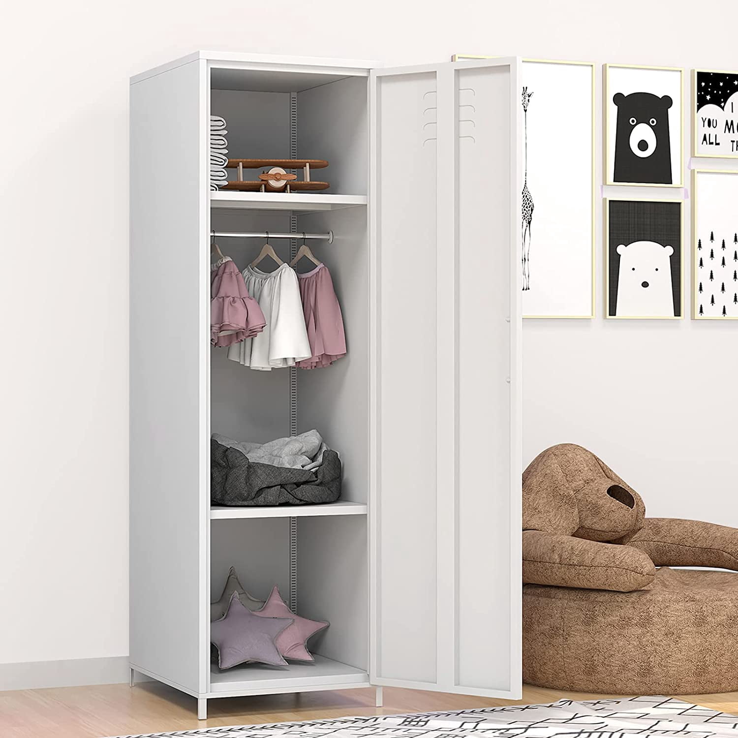 Metal Locker Cabinet Storage Cabinet Locker for Bedroom School ...