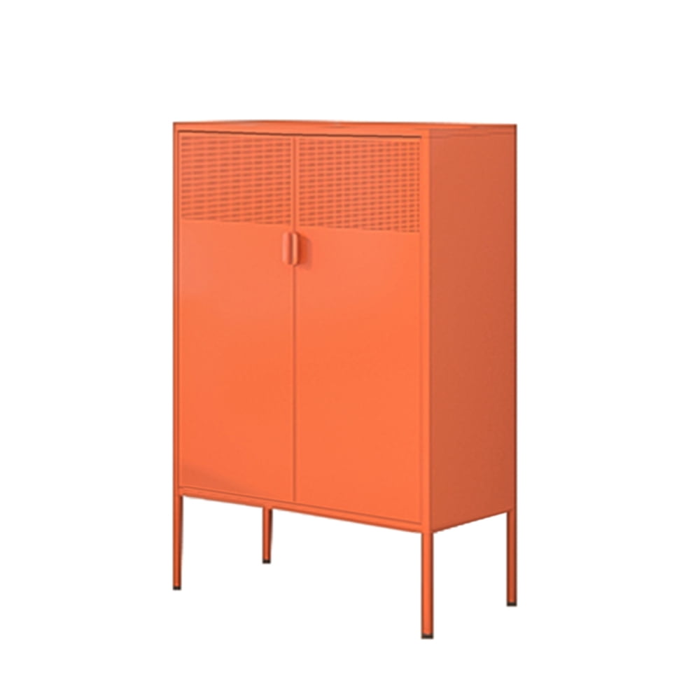 Metal Locker Cabinet with Mesh Doors and Adjustable Shelves ...