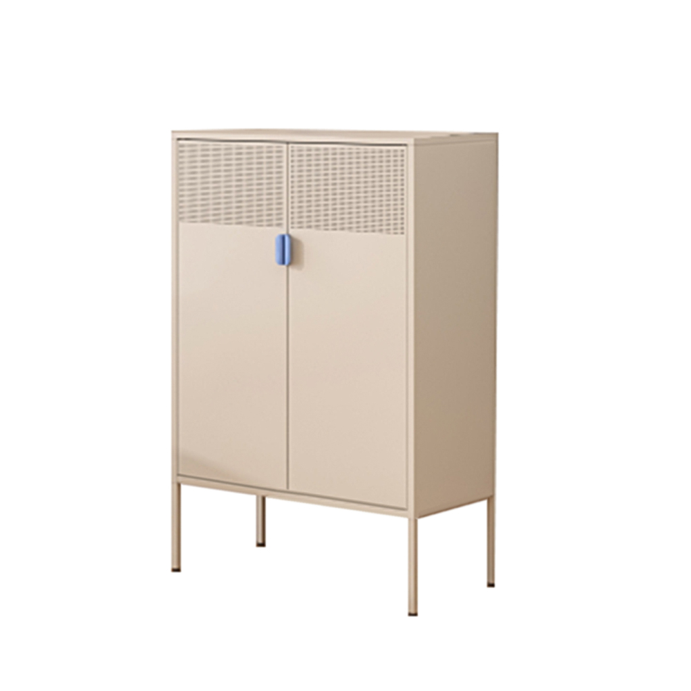 Metal Locker Cabinet with Mesh Doors and Adjustable Shelves ...