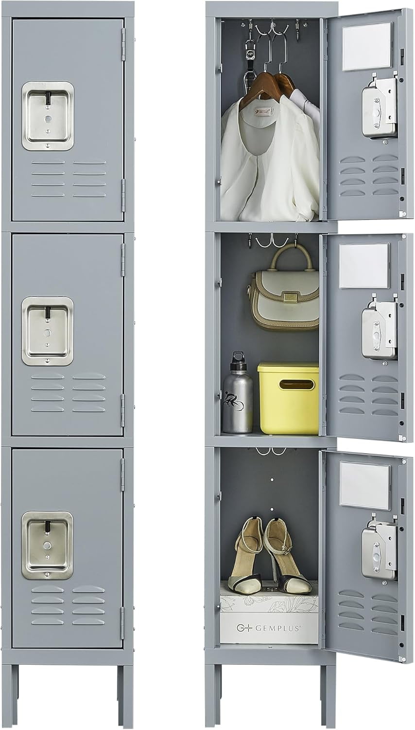 Metal Locker for Employees 66" H Tall Storage Lockers with Lock and ...
