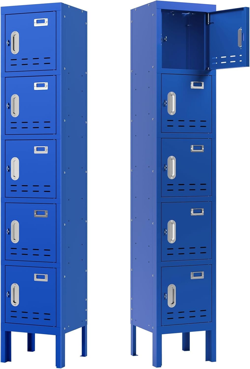 Metal Locker, Lockers for Employees, 66" Storage Locker with Mirror ...