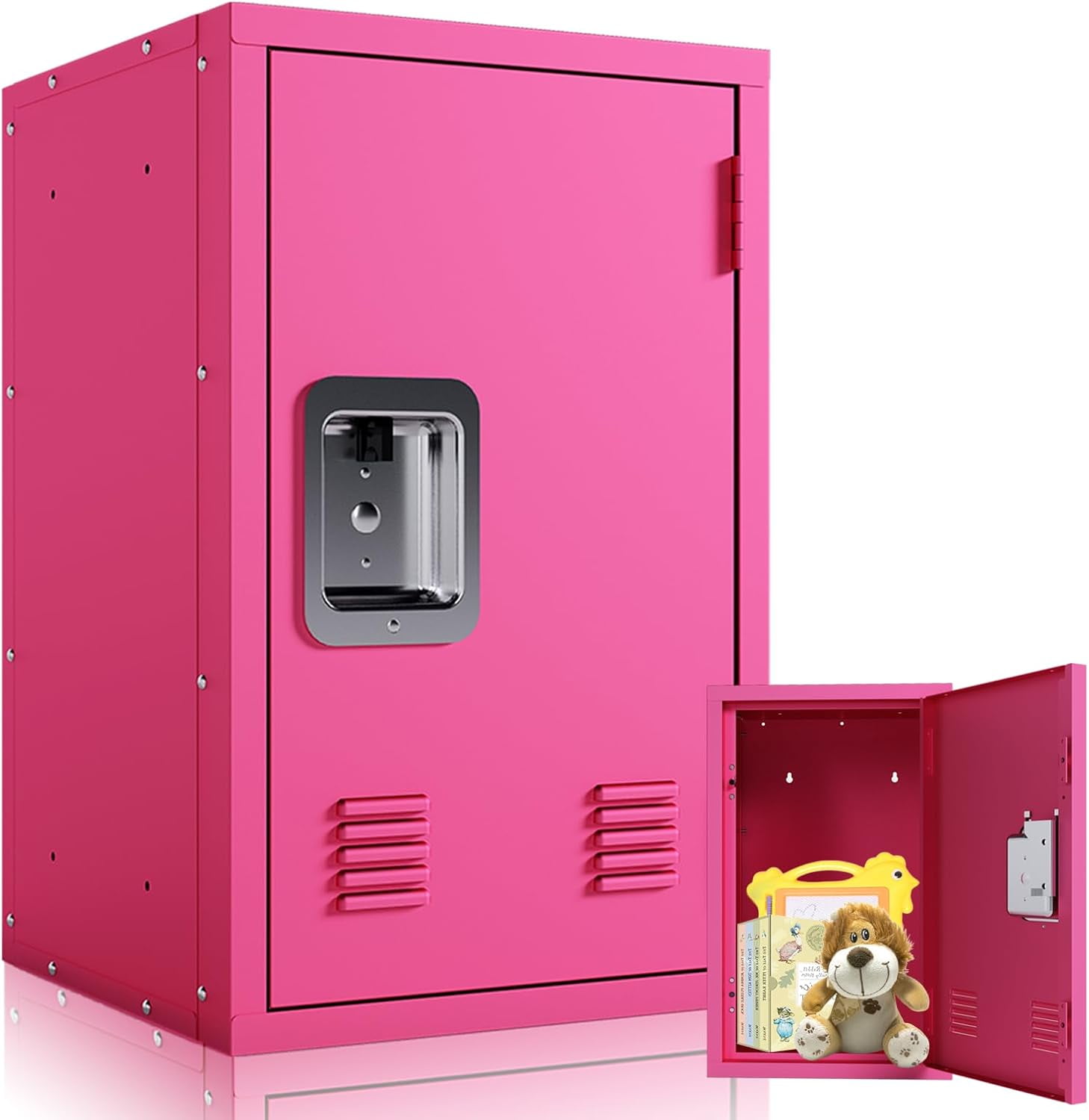 Metal Locker, Lockers, Lockable Storage Cabinet with Locker Shelf, 24 ...