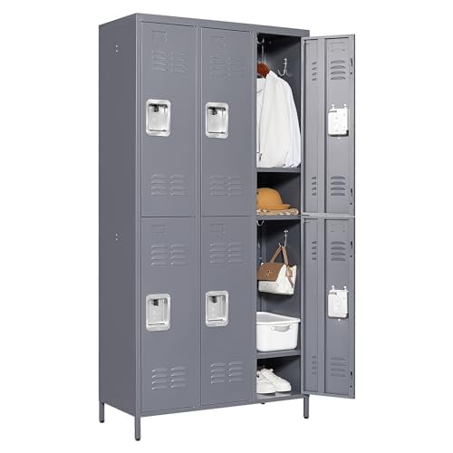 Metal Locker Locking Storage Lockers for Employees,72" Tall Staff ...