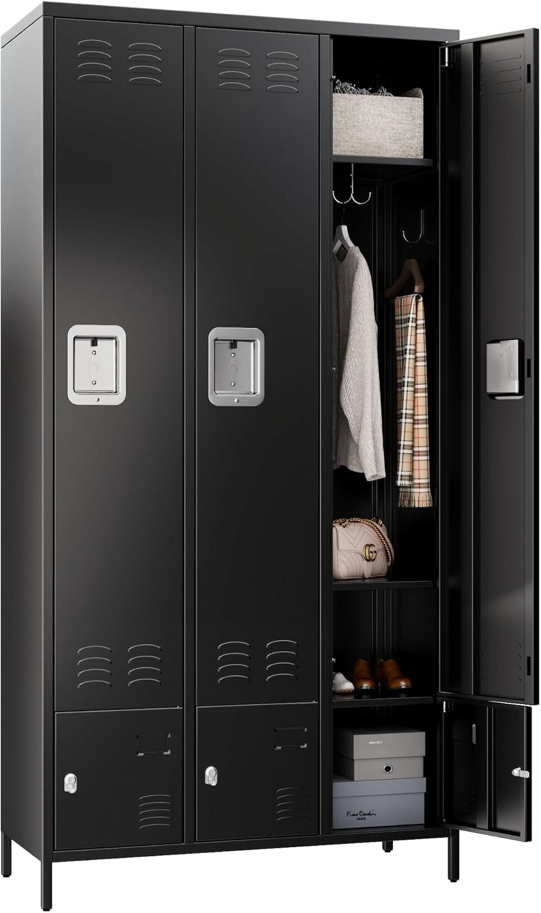 Metal Locker for School Office Gym Bedroom,6 Doors Steel Storage Locker ...