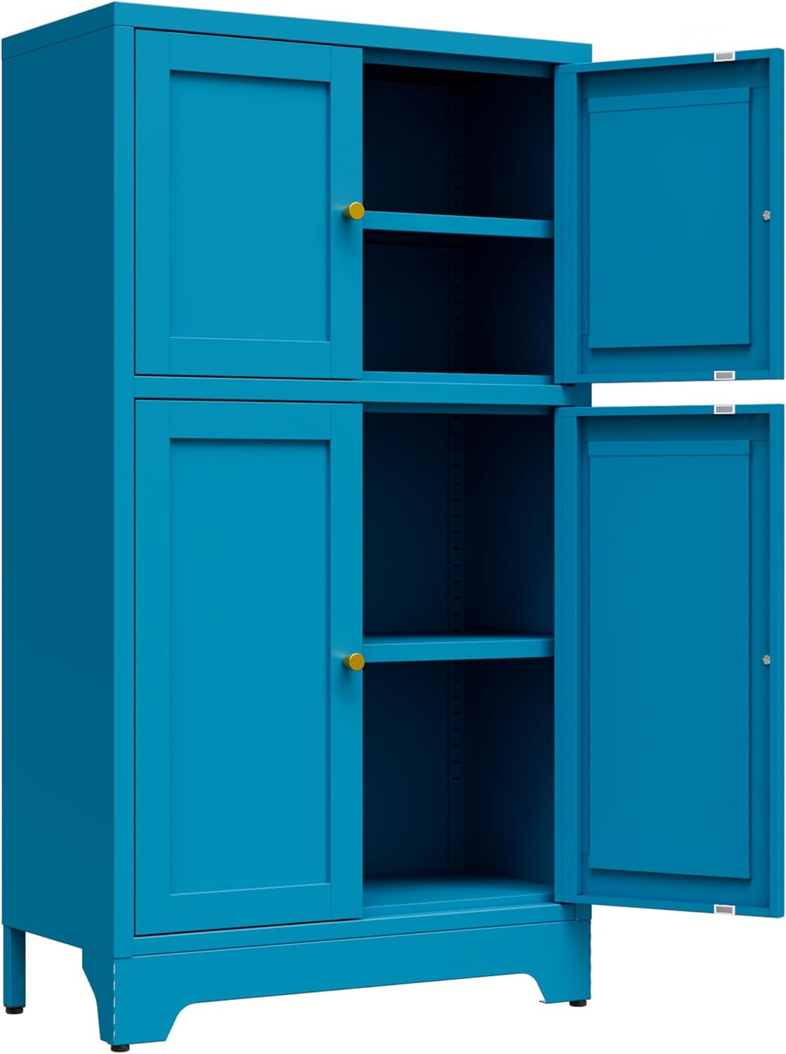 Metal Locker Storage Cabinet,Home Accent Cabinets with 4 Doors and 2 ...