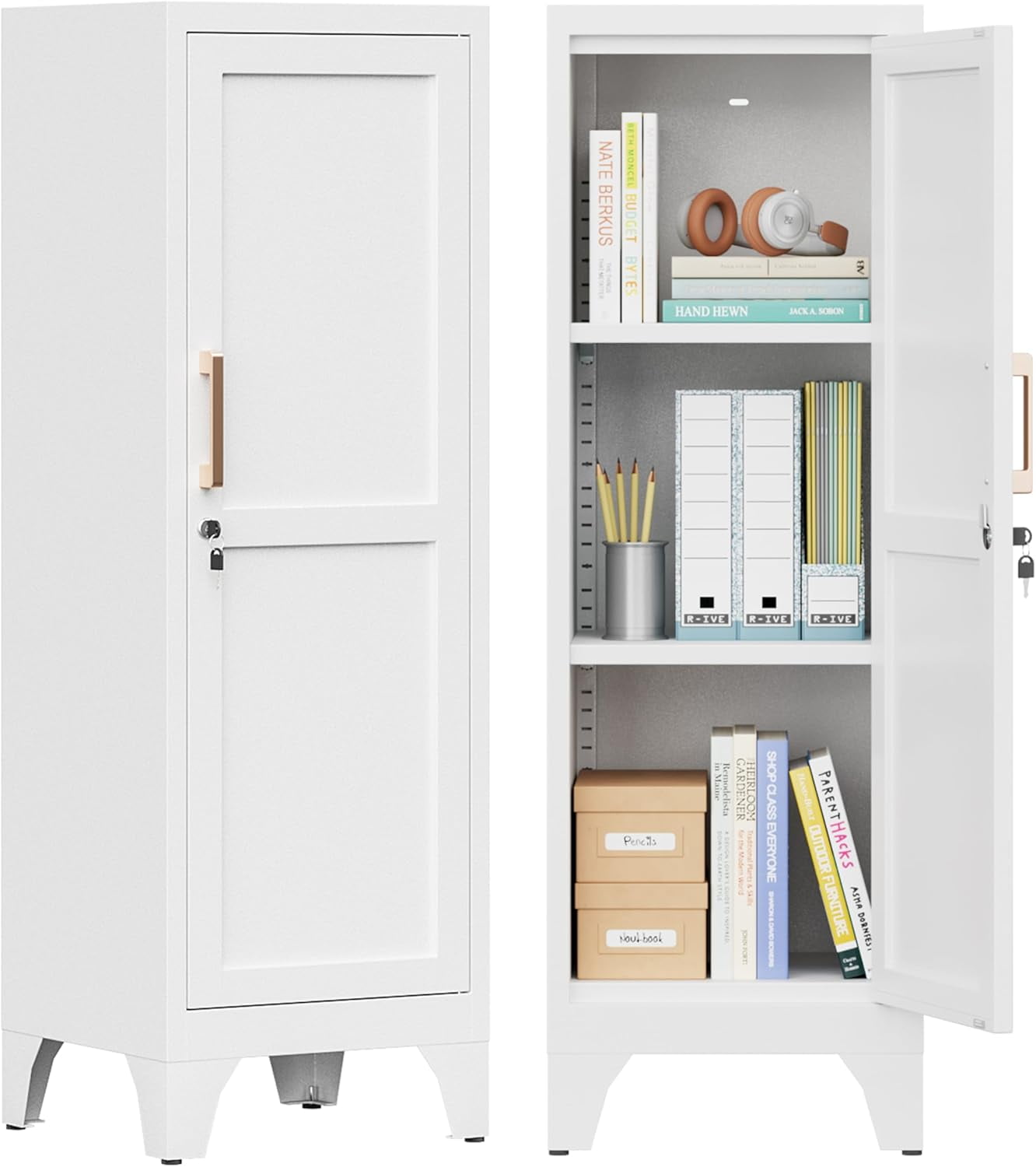 Metal Locker Storage Cabinet with Lock,Metal Cabinet Home Office ...