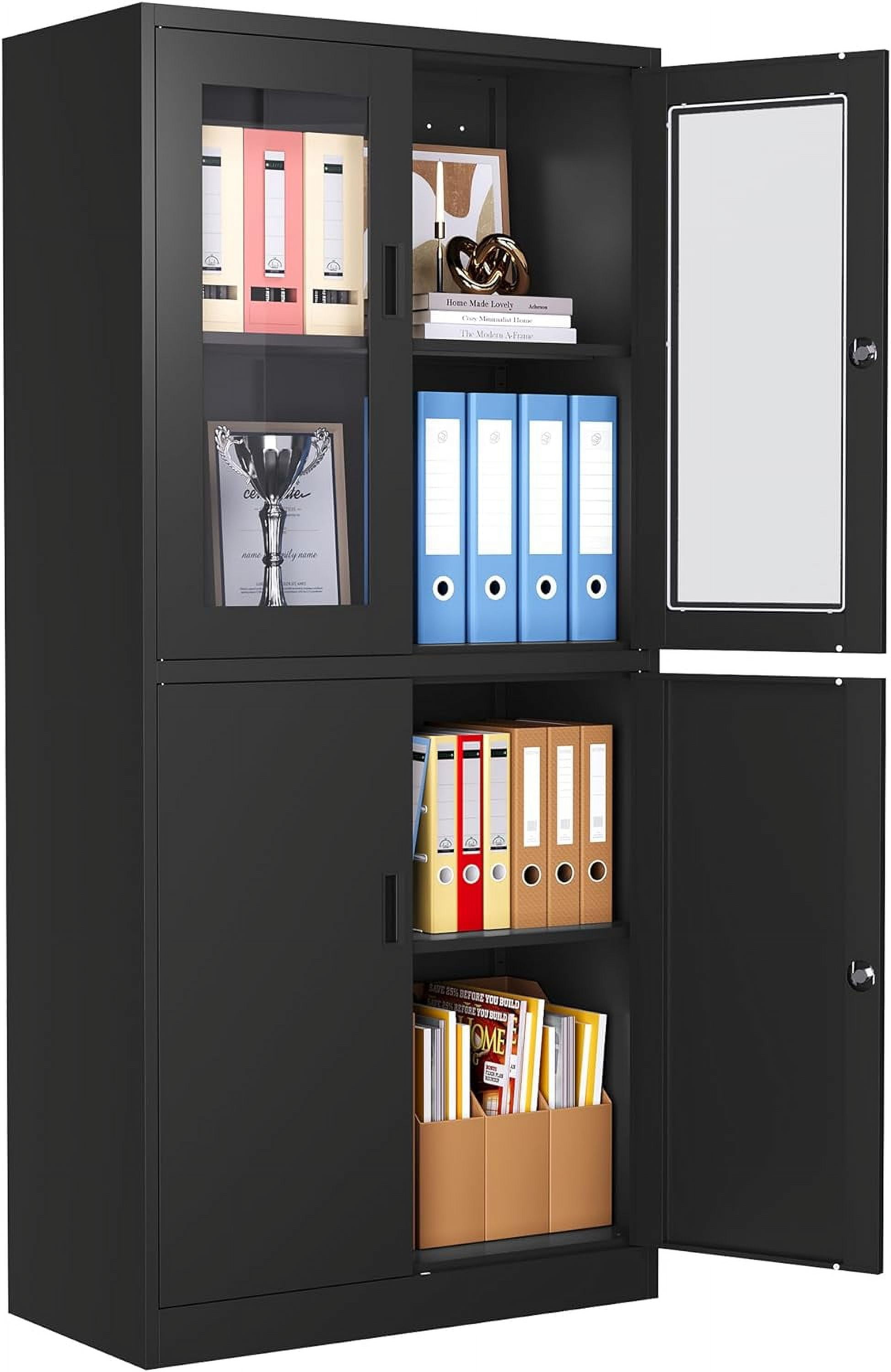 Metal Locker Storage Cabinet Locking Cabinet with Doors and Adjustbale ...