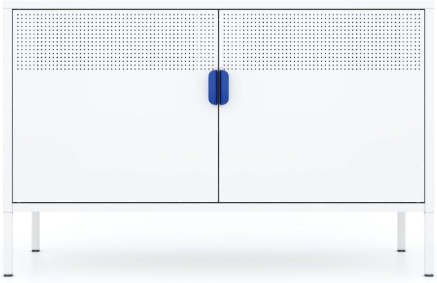 Metal Locker Storage Cabinet with Mesh Door & Adjustable Shelves,Low ...