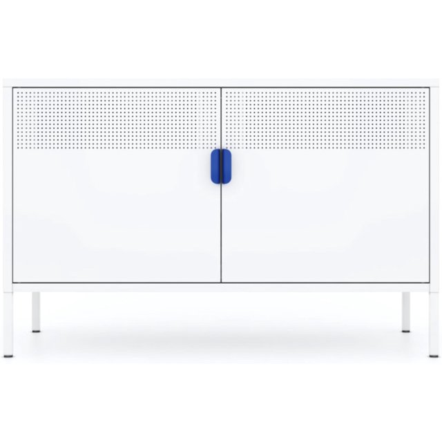 Metal Locker Storage Cabinet with Mesh Door & Adjustable Shelves,Low ...