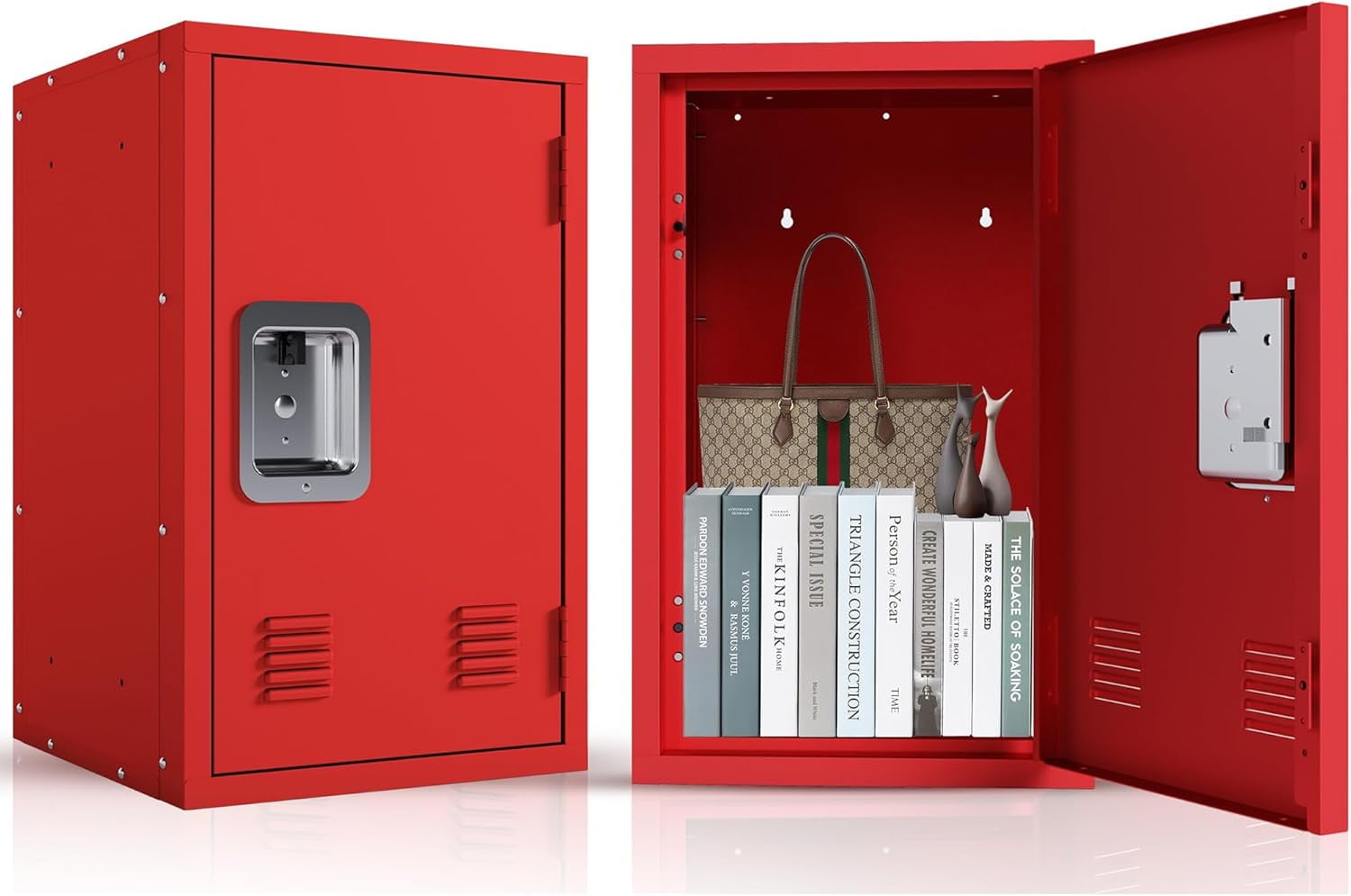 Metal Locker Storage Cabinet, Small Locker 24" H Single Locker Cabinet ...