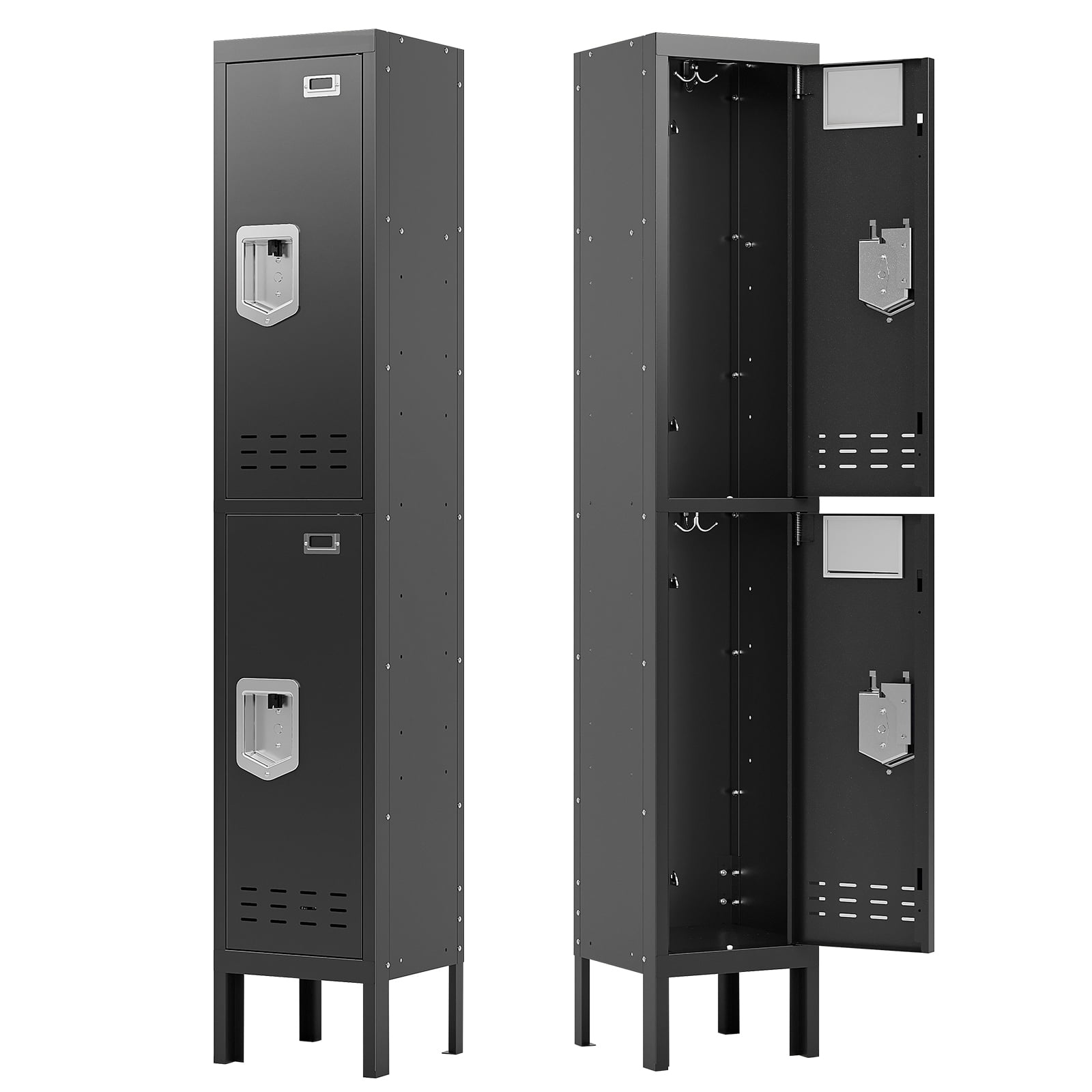 KAER Metal Locker with 2 Doors 66“ Storage Locker for Employees ...