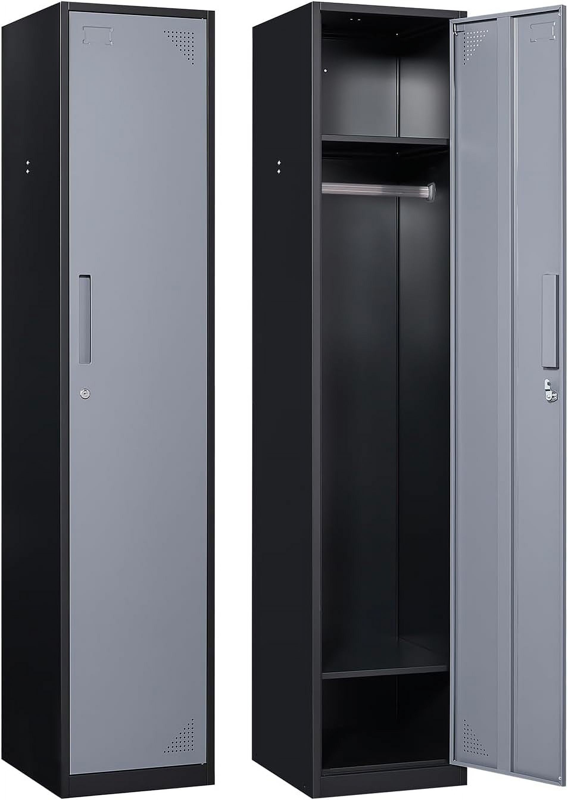 Metal Locker for Dressing Room Gym 65.98" Steel Storage Lockers for ...