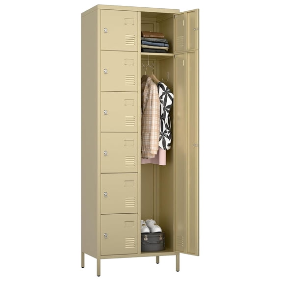 Metal Locker for Employees, 8 Doors Steel Locker Cabinet for Employees ...