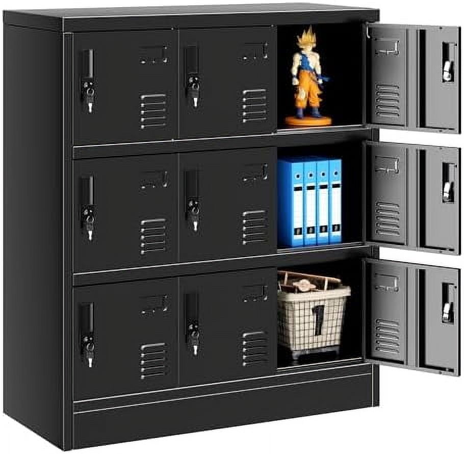 Metal Locker for Employees, 9 Door Storage Lockers for Employees for ...