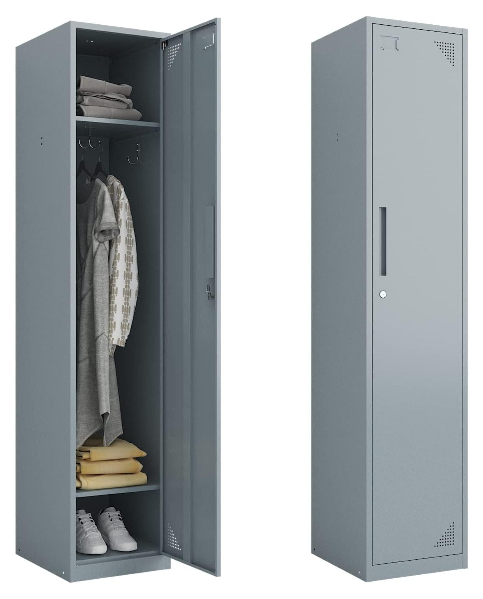 Metal Locker for Employees, Gym Locker with Keys, Metal Storage Lockers ...