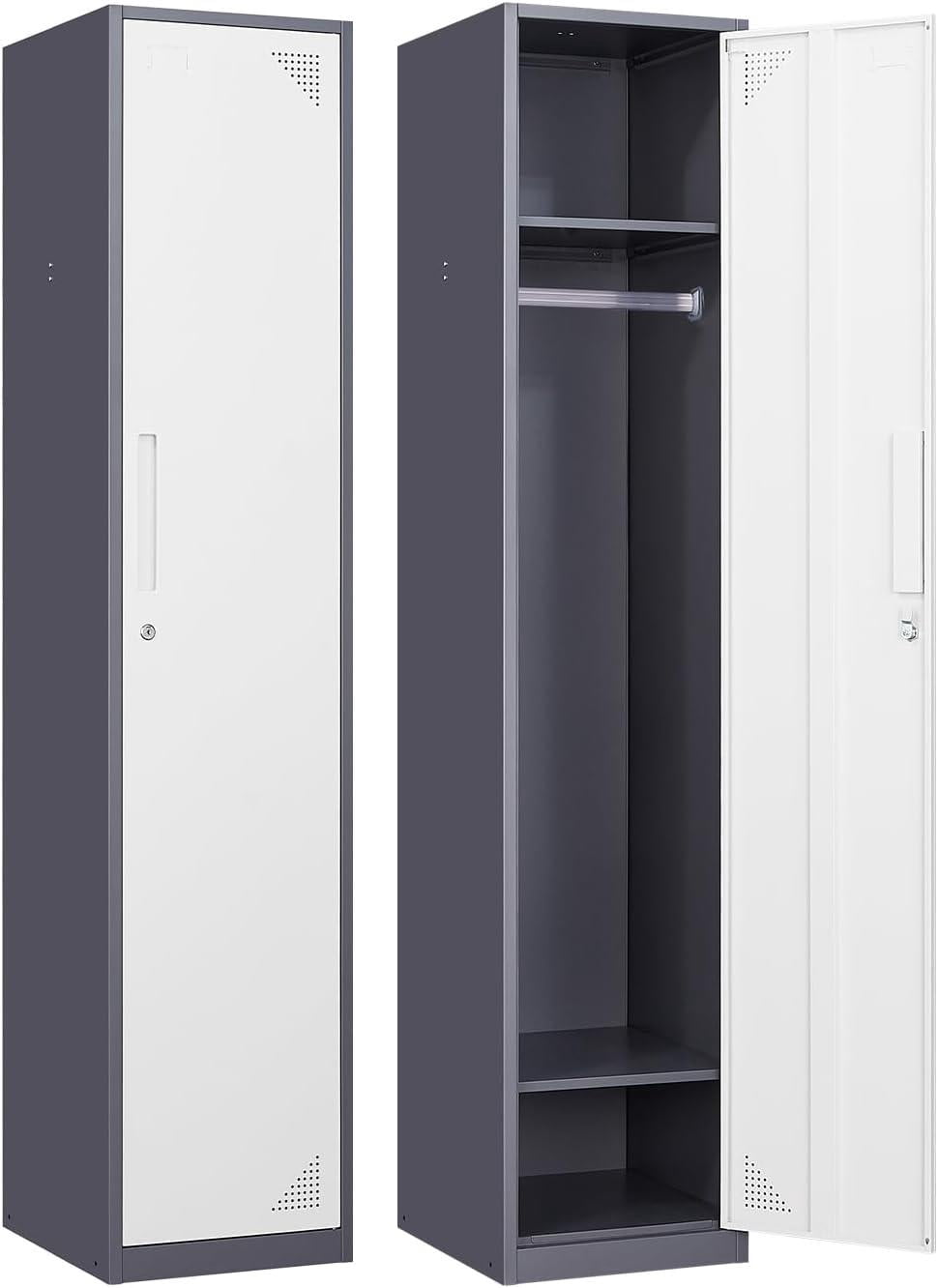 Metal Locker for Home, Dressing Room, 71" Steel Storage Lockers for ...