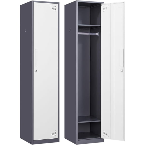 Metal Locker for Home, Dressing Room, 71" Steel Storage Lockers for ...