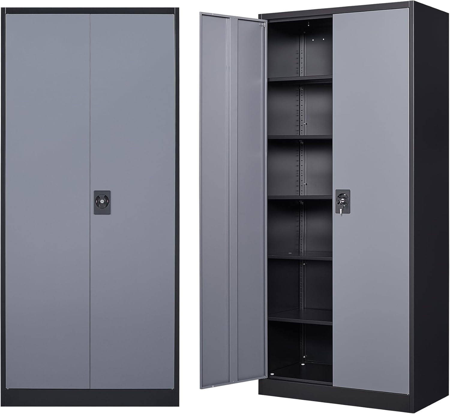 Metal Locker with 2 Drawers Employees Locker with 2 Doors Metal Storage ...
