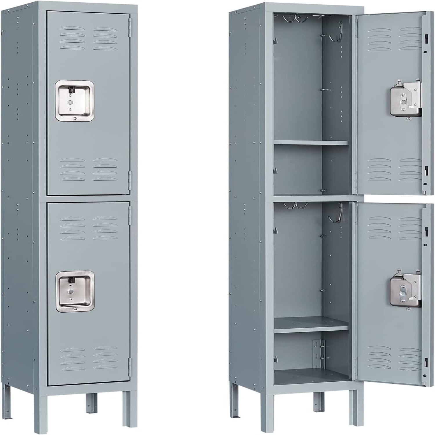 Metal Locker with 5 Doors Tall Steel Storage Lockers for Employees - 5 ...