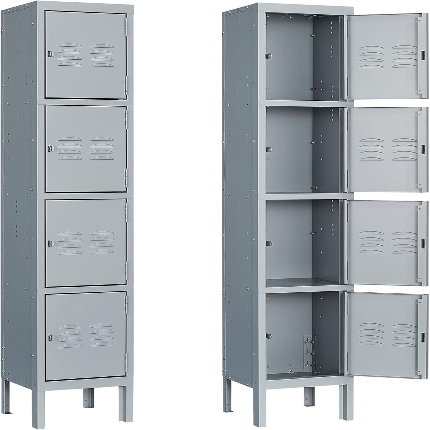 Metal Locker with 5 Doors Tall Steel Storage Lockers for Employees - 5 ...