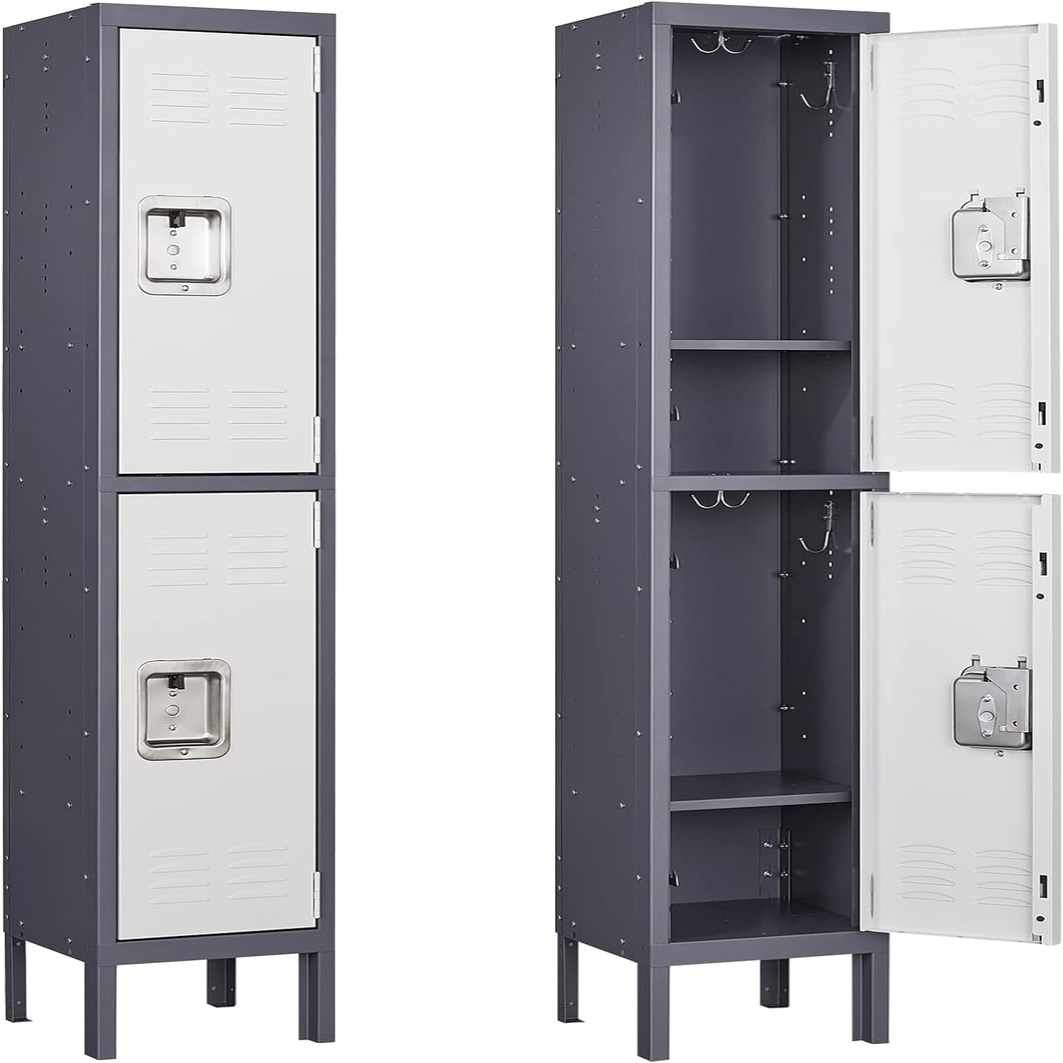 Metal Locker with 5 Doors Tall Steel Storage Lockers for Employees - 5 ...