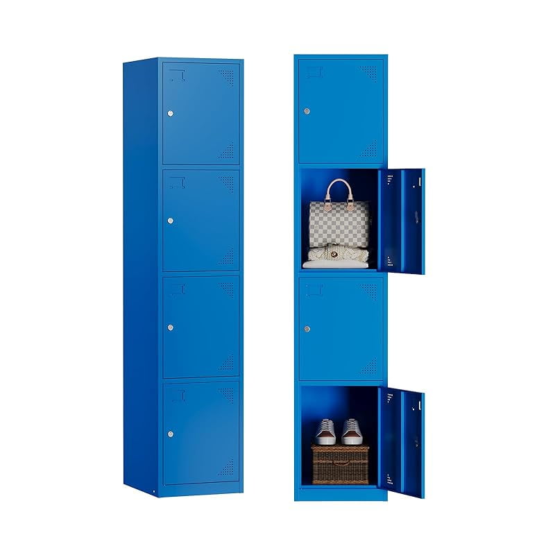 Metal Locker with 6 Doors, Tall Steel Storage Lockers for Employees ...