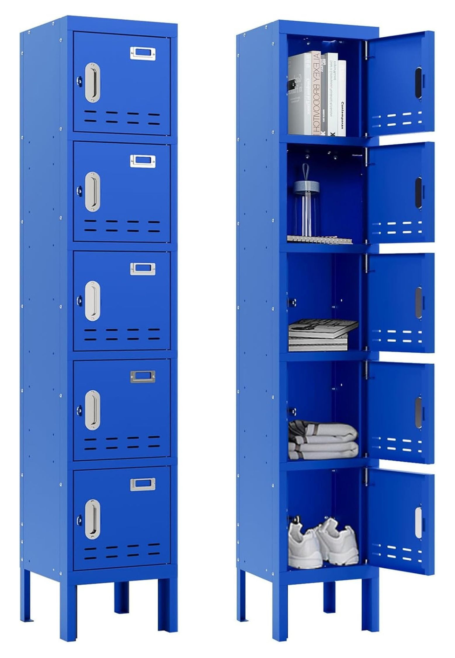 Metal Lockers - 66" Height Steel Lockers for Employees with 5 Door ...