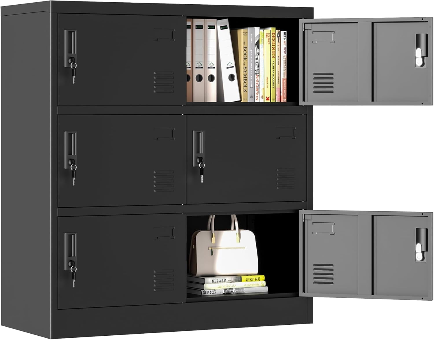 Metal Lockers for Employees 6 Doors,Office Storage Locker, Employee ...